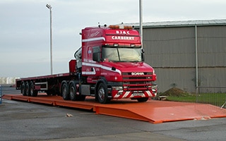 Construction Transportation with Portable Truck Scales